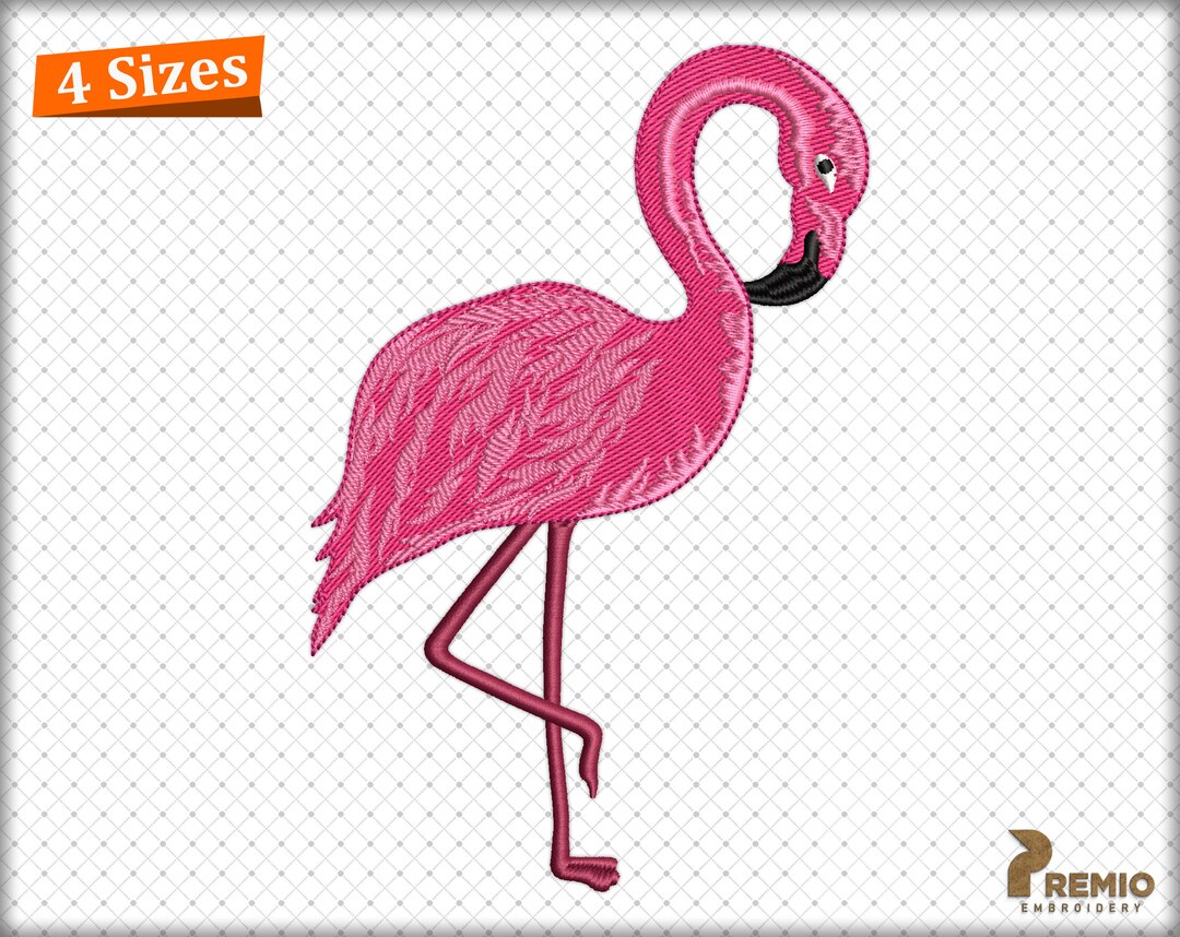 Flamingo Embroidery Design, Pink Flamingo Machine Embroidery Designs ...