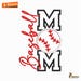 Baseball Mom Applique Embroidery Design, Baseball Mama Embroidery ...