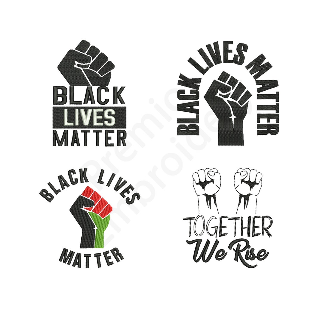 BLM Embroidery Design. Black Lives Matter Embroidery Design, I Can't ...