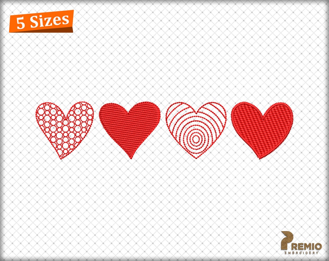 Heart Machine Embroidery Design File, Embroidery Designs Heart, Heart ...