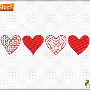 Heart Machine Embroidery Design File, Embroidery Designs Heart, Heart ...