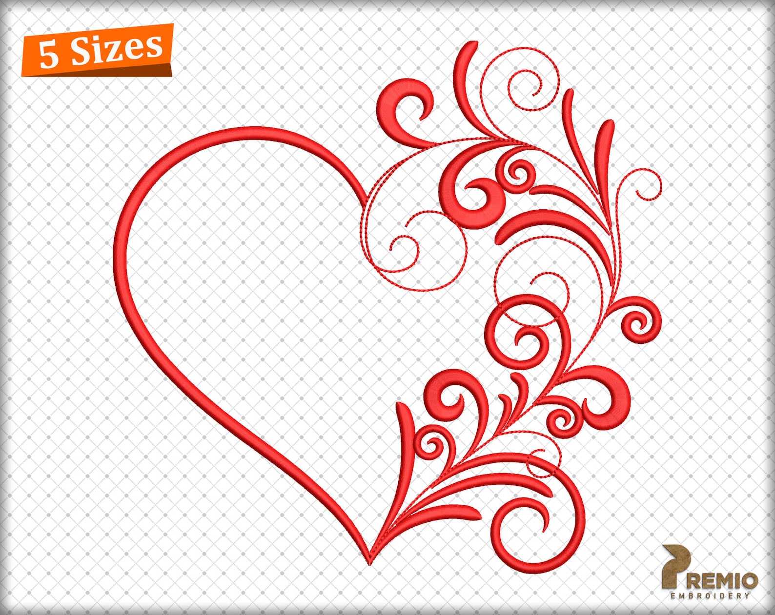 Heart Machine Embroidery Design File Embroidery Designs - Etsy