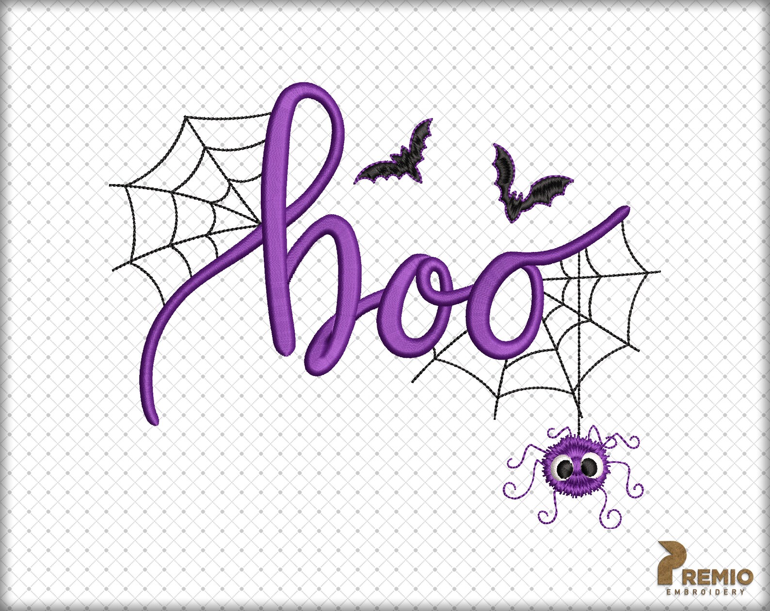 Halloween Boo Embroidery Design, Spooky Season Boo With Spider Machine ...