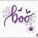 Halloween Boo Embroidery Design Spooky Season Boo With Spider - Etsy