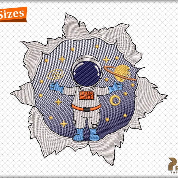 Astronaut Embroidery - Etsy