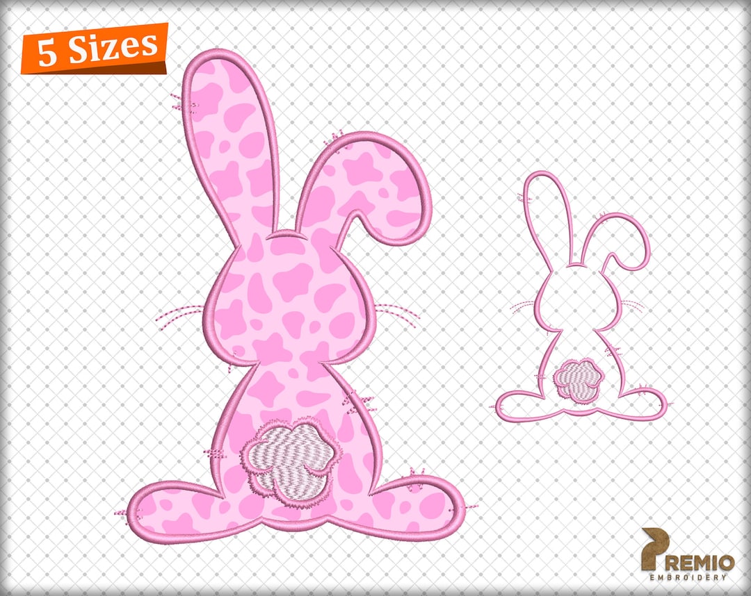 Bunny Applique Embroidery Design, Easter Embroidery Designs, Bunny ...