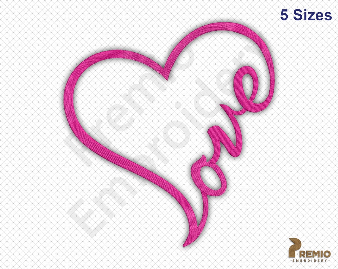 Heart Embroidery Design, Embroidery Hearts Machine Designs, Heart ...