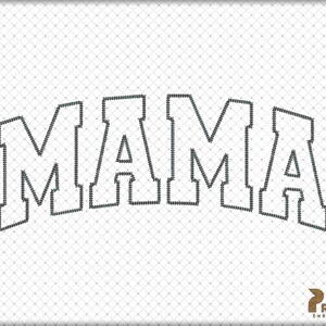 MAMA Applique Embroidery Design, Mama Curved Embroidery Files, Mother's ...