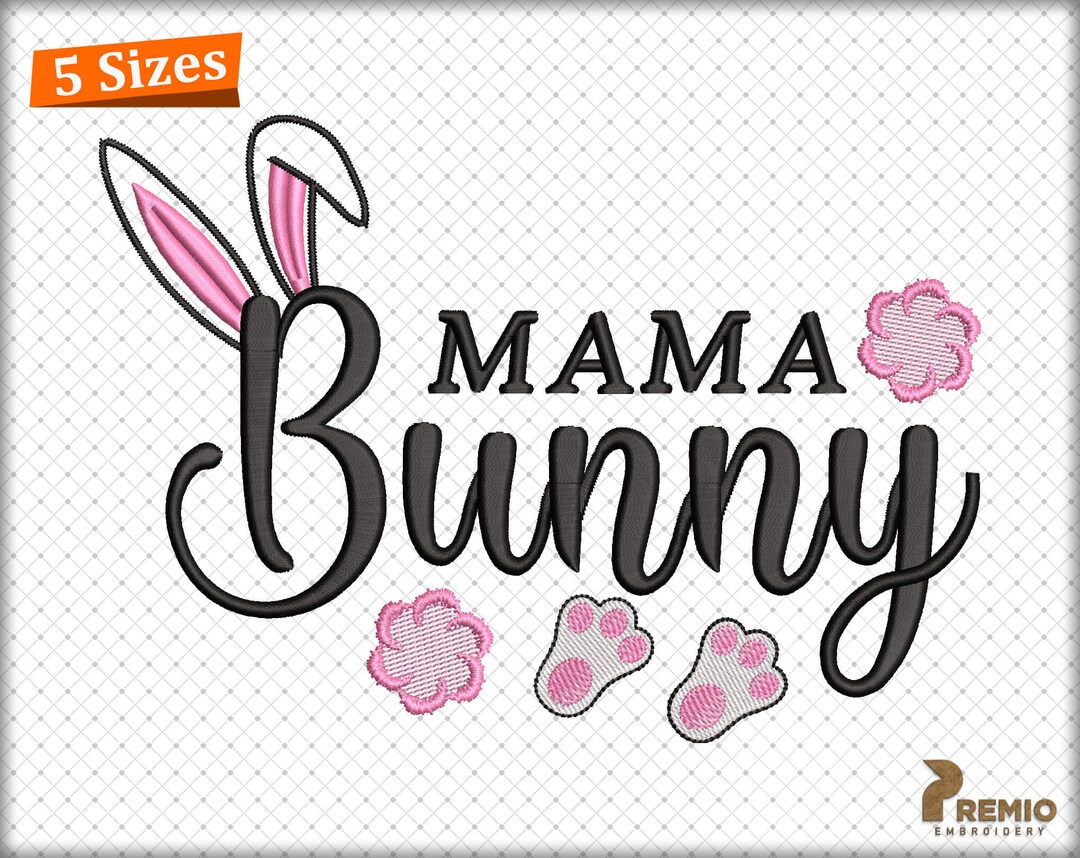 Easter Mama Embroidery Designs, Mama Bunny Mini Bunny Embroidery ...