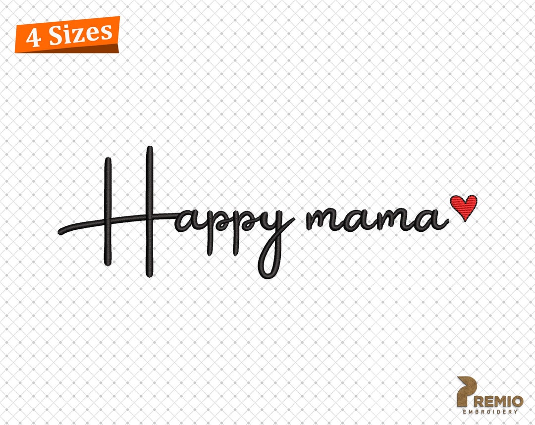 MAMA Embroidery Design, Mama Machine Embroidery Files, Happy Mother's ...