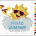 Hello Summer Embroidery Designs, Summer Sun Machine Embroidery Patterns ...