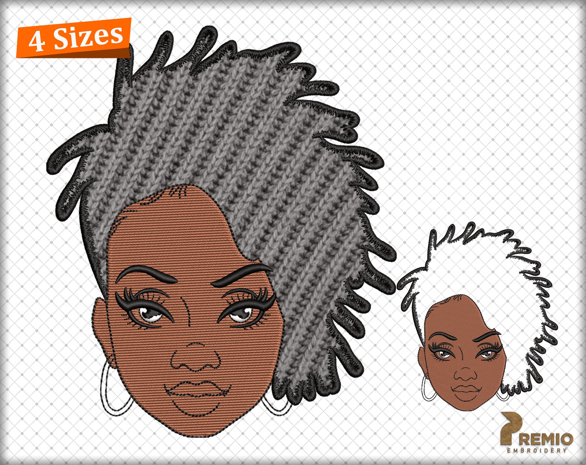 Afro Woman Applique Machine Embroidery Design Black Girl Hair - Etsy