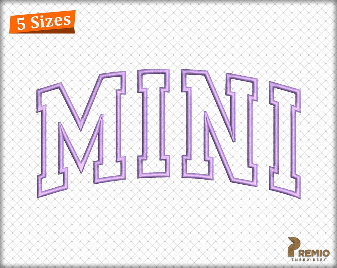 Mini Applique Embroidery Design, Curved Mini Machine Embroidery Design ...