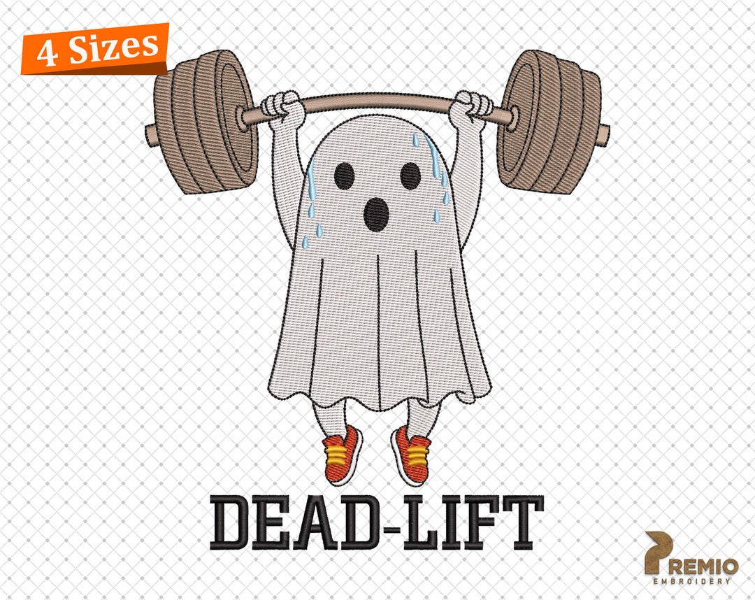 Dead Lift Embroidery Designs, Gym Halloween Embroidery Designs, Fitness ...