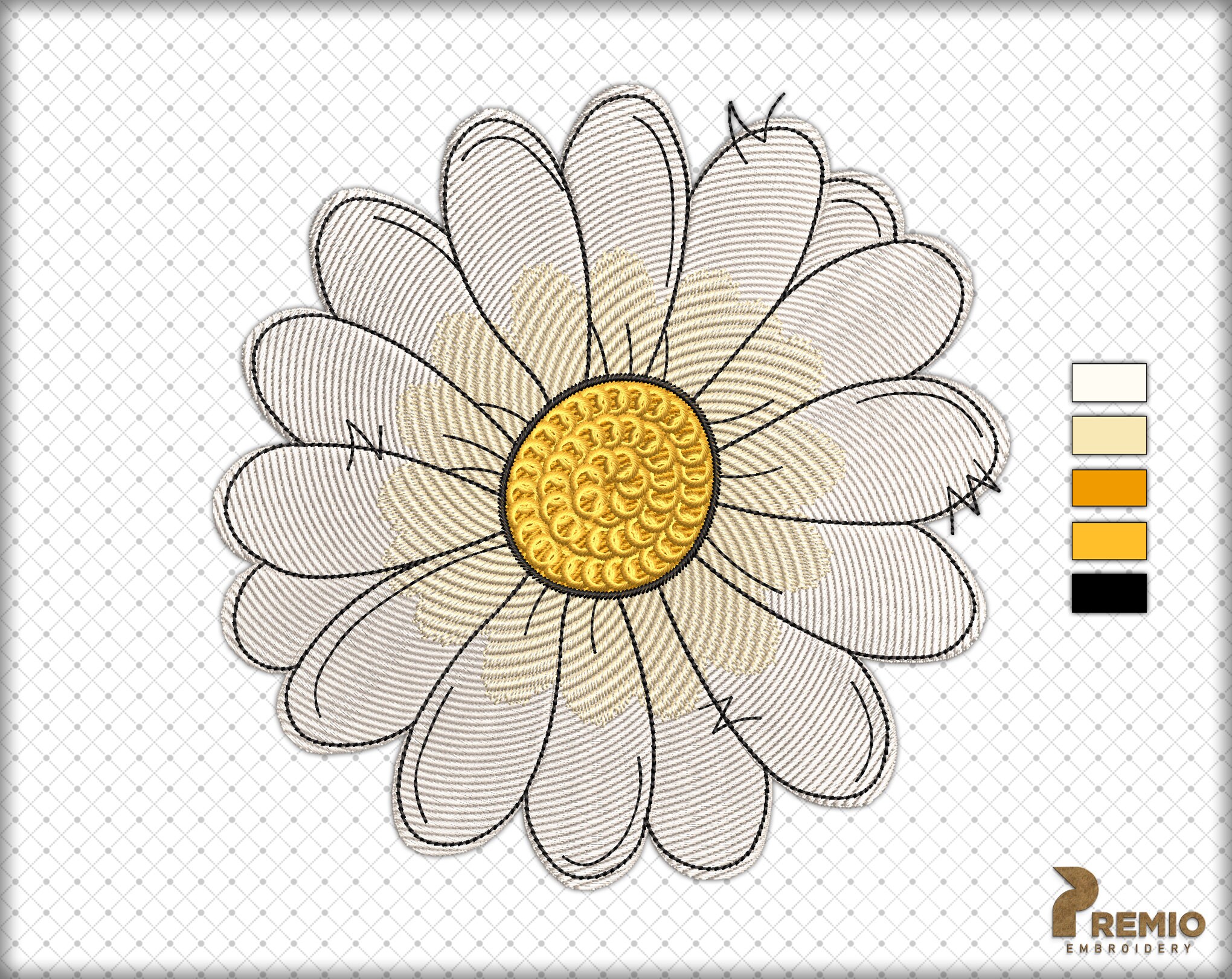 Daisy Embroidery Design, Daisy Flower Embroidery Design, Daisy Flower ...