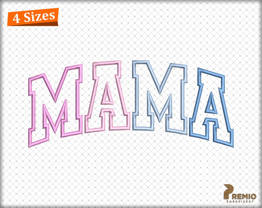 Mama Applique Embroidery Design, Mama Embroidery Design Mama Arched ...