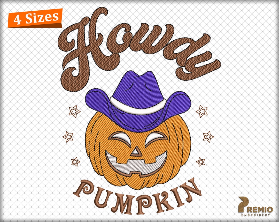 Howdy Pumpkin Embroidery Design, It's Spooky Season Y'all, Country ...