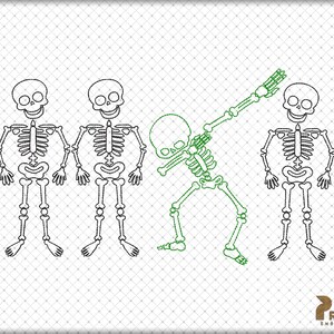 Dancing Skeleton Embroidery Design, Halloween Embroidery Patterns ...