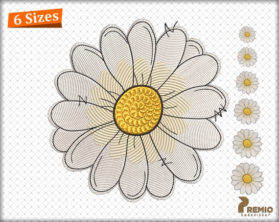 Daisy Embroidery Design Daisy Flower Embroidery Design Daisy - Etsy