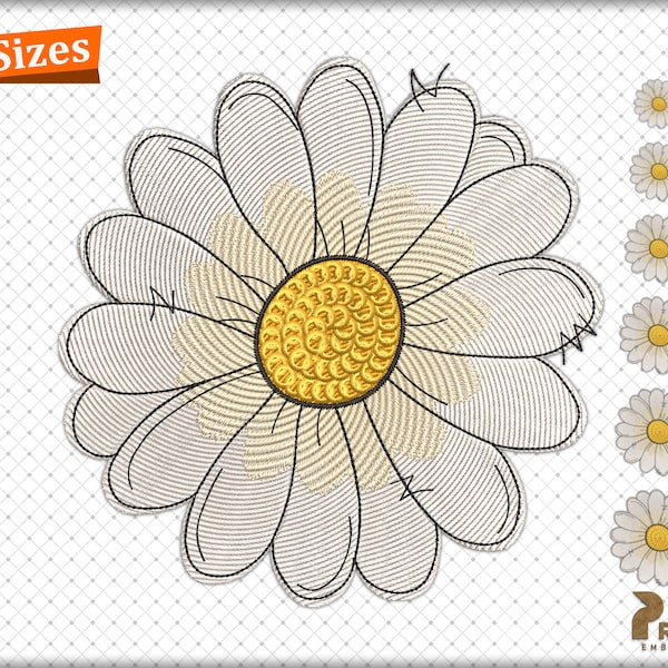 Daisy Embroidery - Etsy