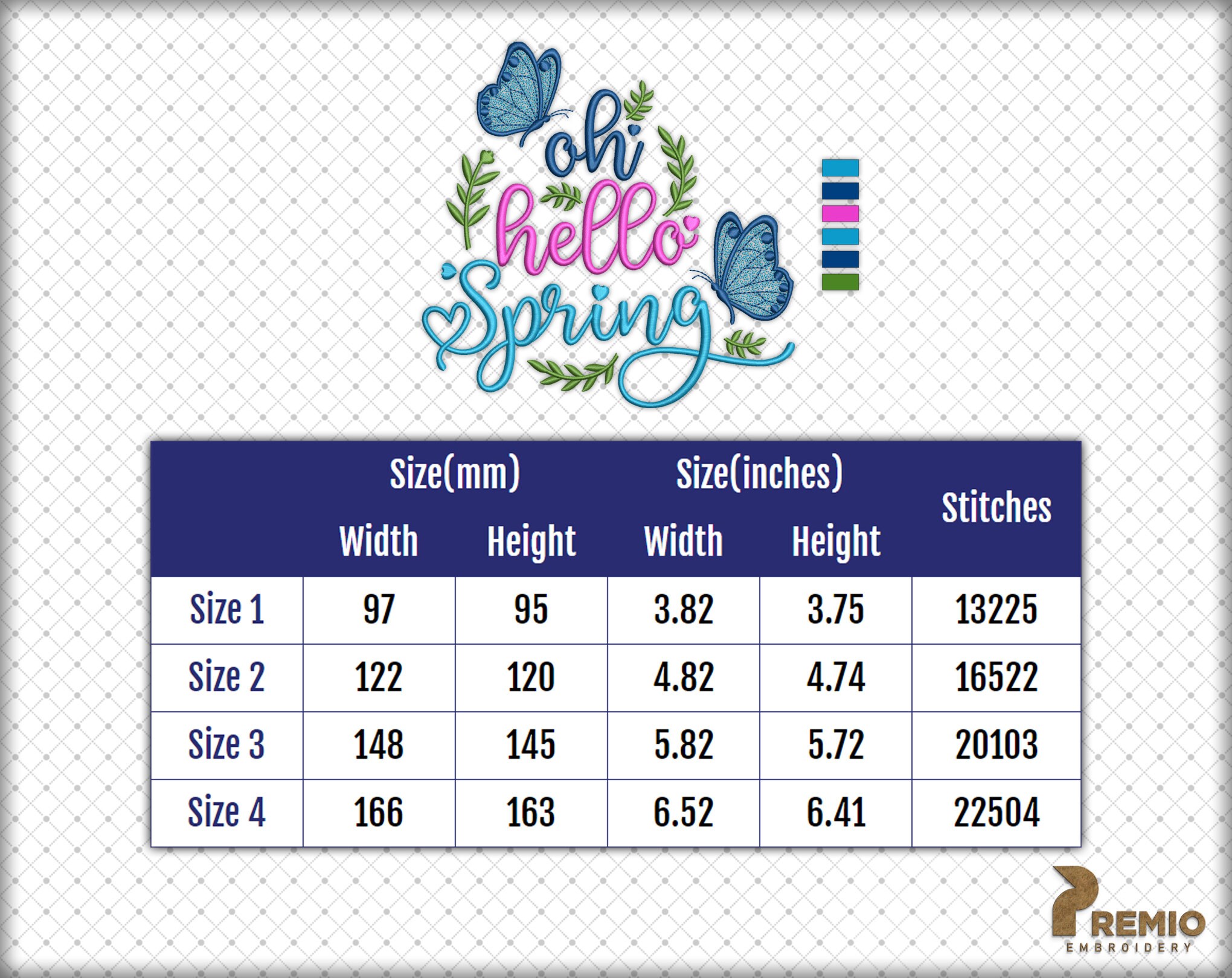 Hello Spring Embroidery Designs Happy Spring Happy Easter - Etsy