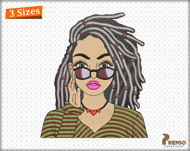 Black Woman Embroidery Designs, African Machine Embroidery Designs ...