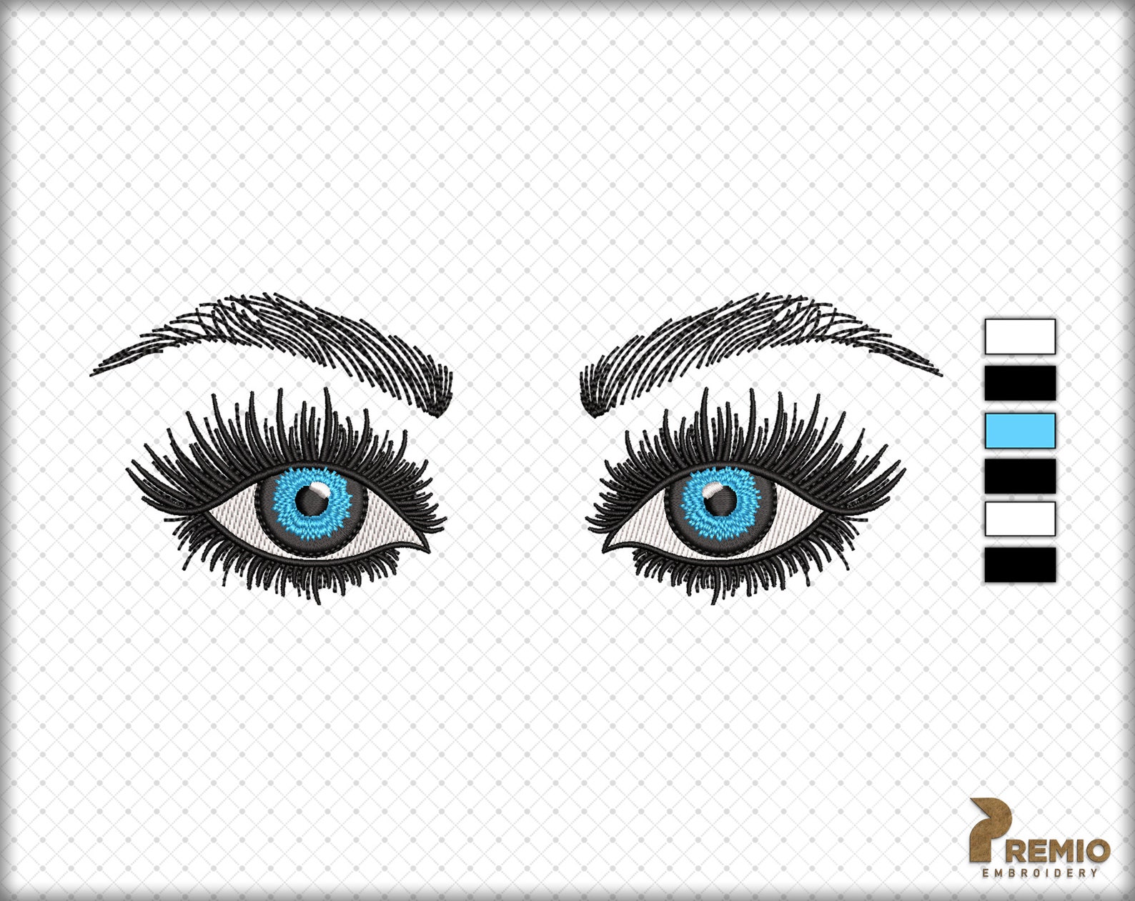 Eyes Embroidery Design, Eyes Machine Embroidery Design, Women Winked ...