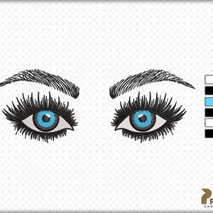 Eyes Embroidery Design, Eyes Machine Embroidery Design, Women Winked ...