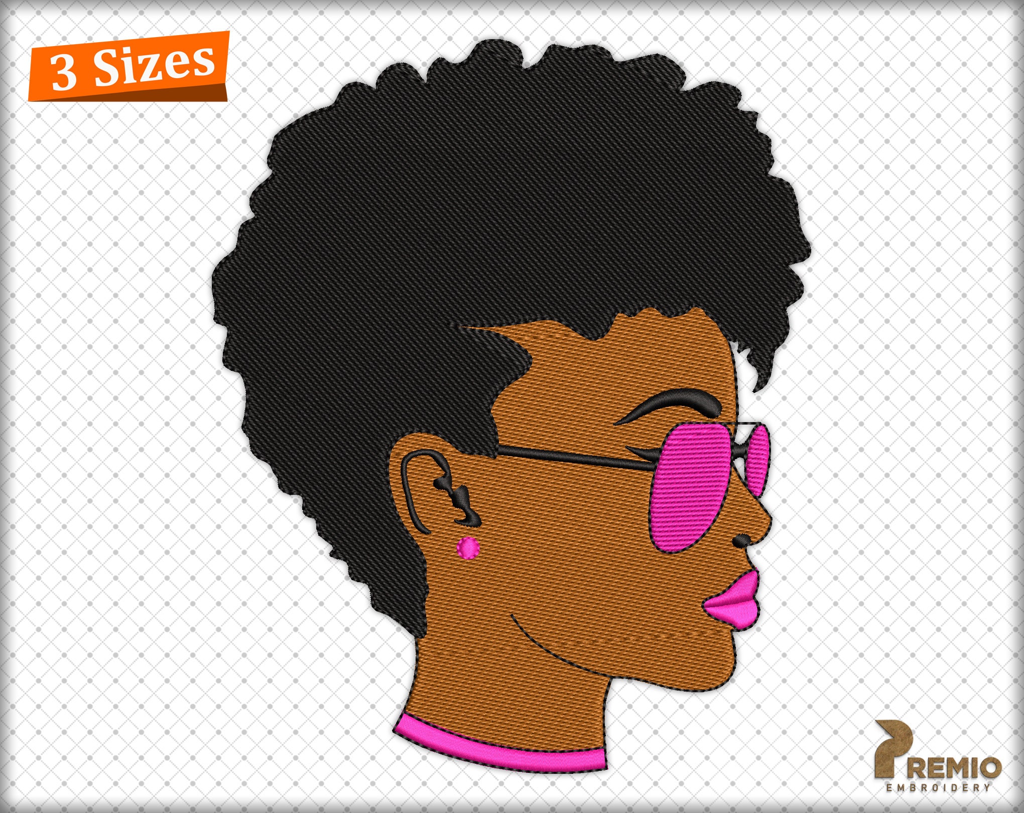 Art & Collectibles Afro woman embroidery design Afro Lady embroidery ...