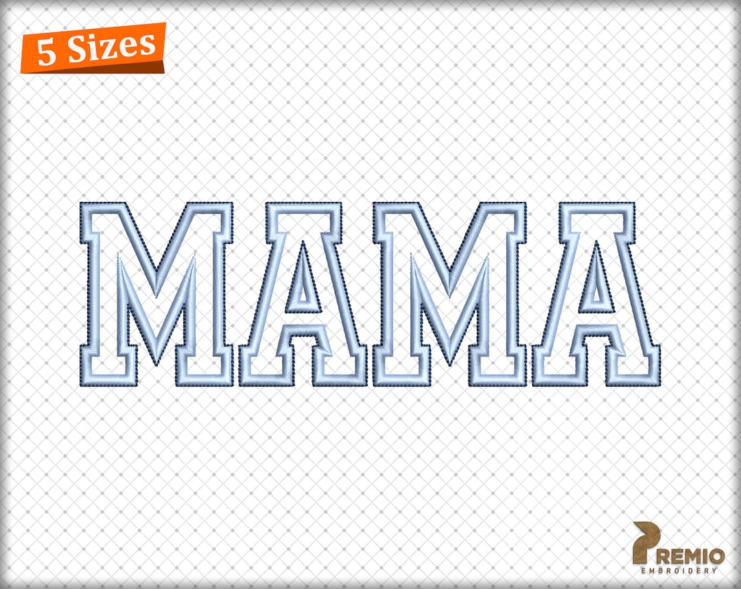 Mama Applique Embroidery Design, Mama Machine Embroidery Design, MOM ...