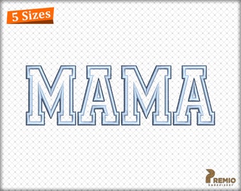 Mama Embroidery Design, Mom Life Applique Embroidery Design, Mama ...