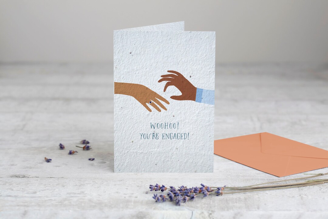 Engagement Card Congratulations Proposal Eco Friendly Plantable Seed ...