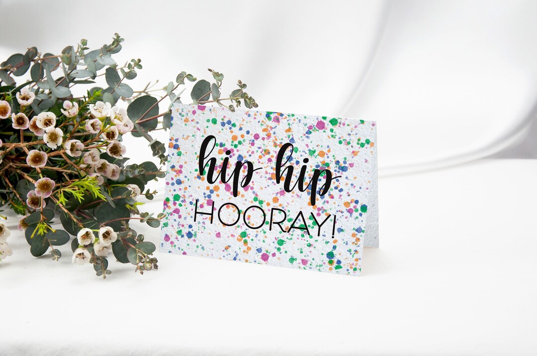 Hip Hip Hooray Congratulations Plantable Wildflower Seed Card - Etsy