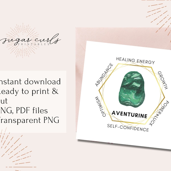 Green Aventurine Printable - Etsy