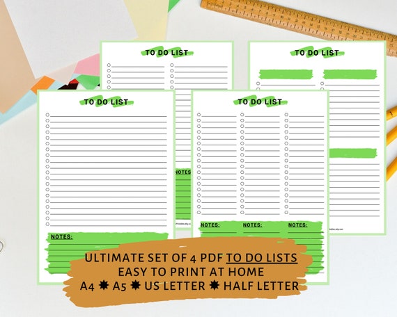 Printable to Do List Pages. to Do List Notebook A4 Planner | Etsy