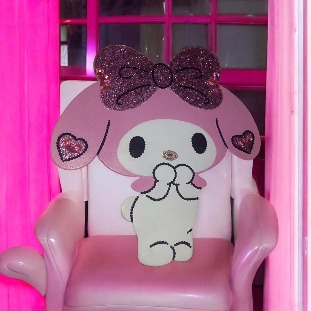 Pink Bling Painting My Melody Art Wall Hanging Decor - Etsy