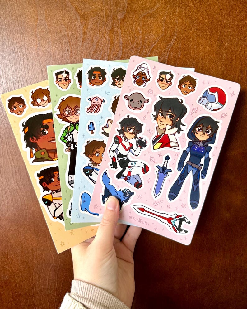 Voltron Character Sticker Sheets - Etsy
