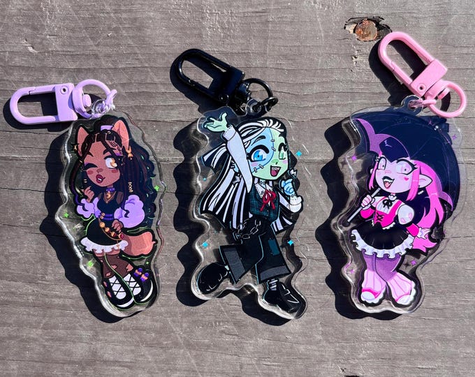 Monster Girl Keychains - Etsy