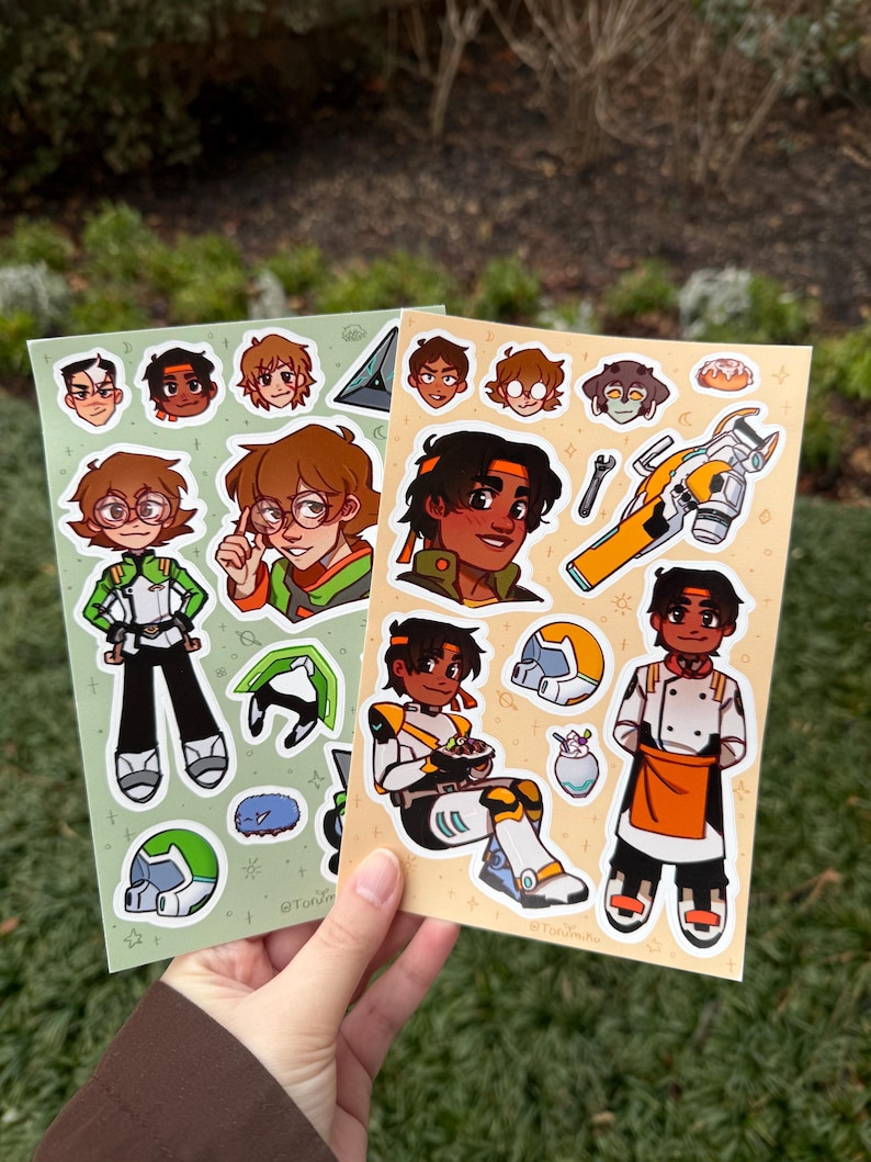 Voltron Character Sticker Sheets - Etsy