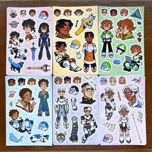 Voltron Character Sticker Sheets - Etsy