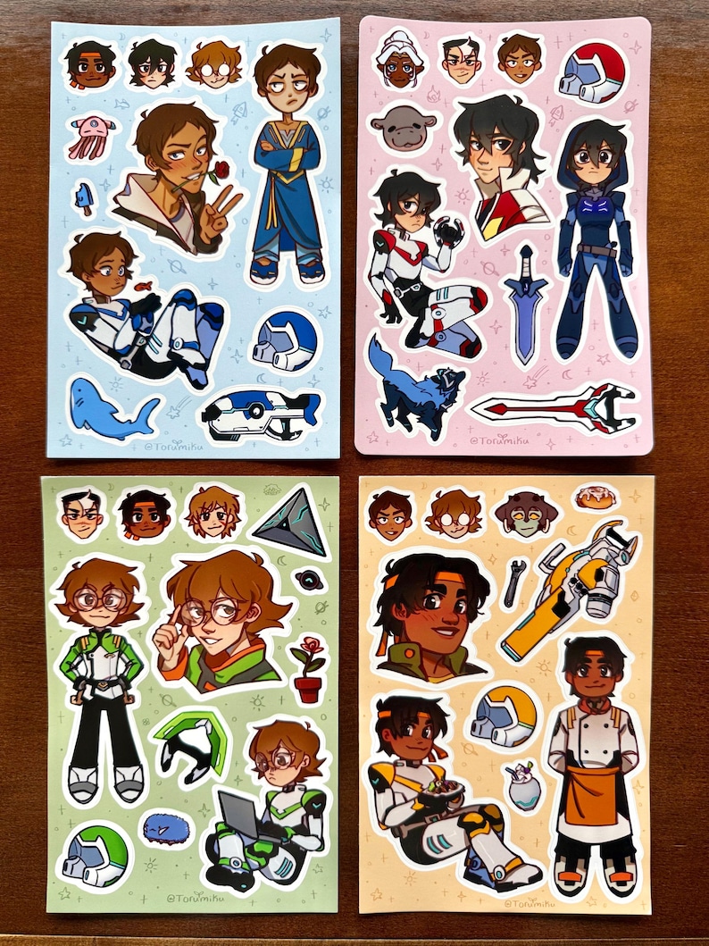 Voltron Character Sticker Sheets - Etsy