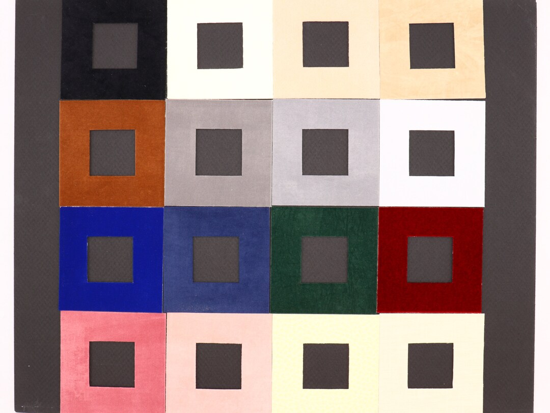 Square Fabric Covered Custom Mat Board, Your Choice of Color and Size ...