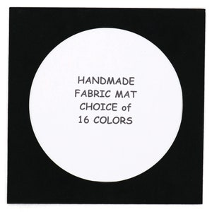 Square Mat Board With Round Opening, Quality Fabric Covered Custom Mat ...