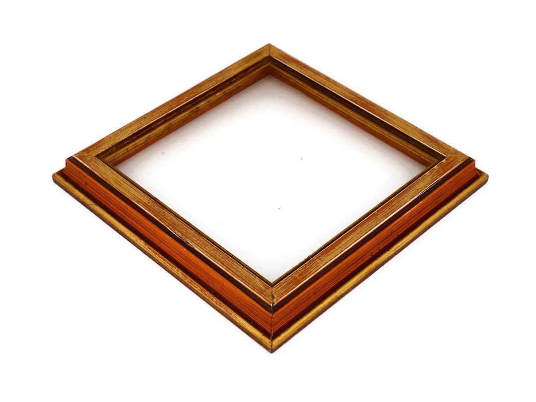 Gold and Burnt Orange Picture Frame, Choice of Size and Shape, Vintage ...