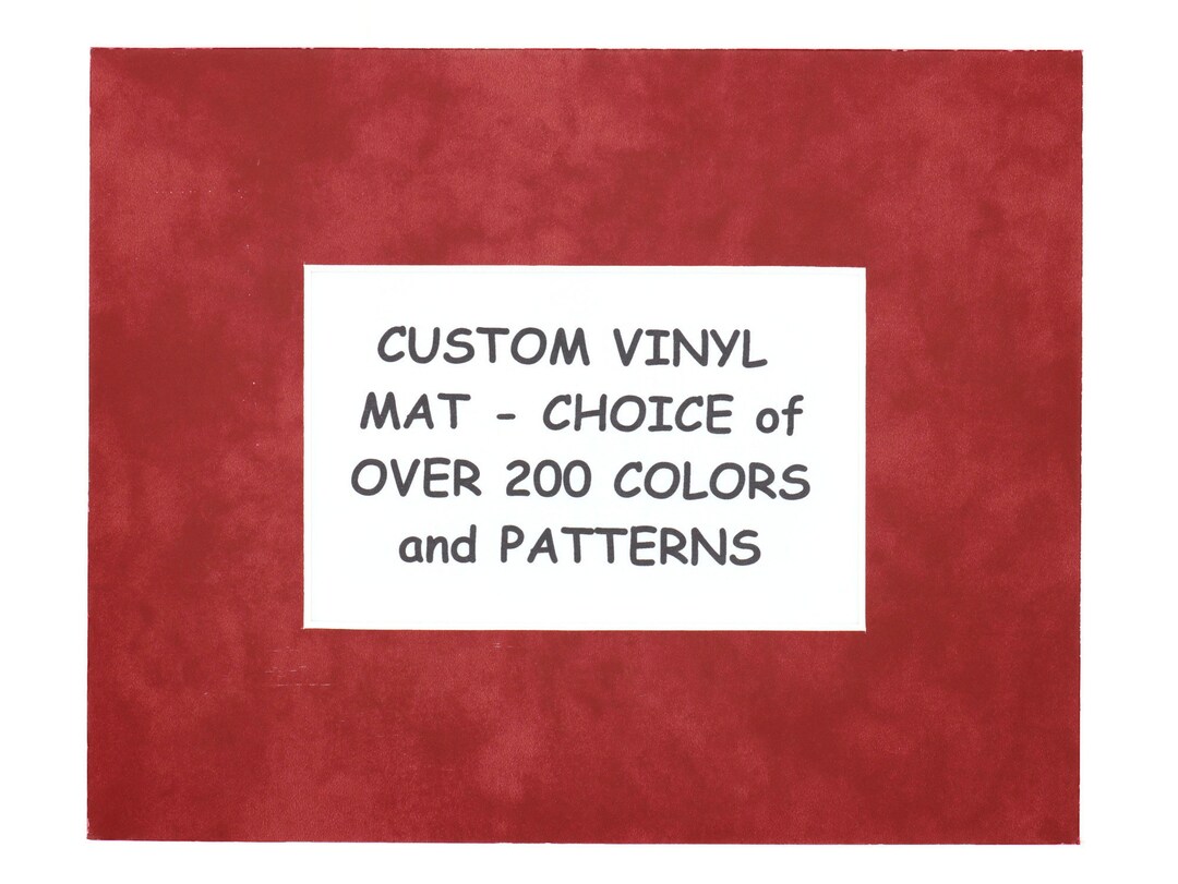 CUSTOM Matboard, Red Colors and Patterns, Premium Vinyl Covered Mat ...