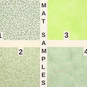 11x14 Matboard, Green Colors and Patterns, Premium Vinyl Covered Mat ...