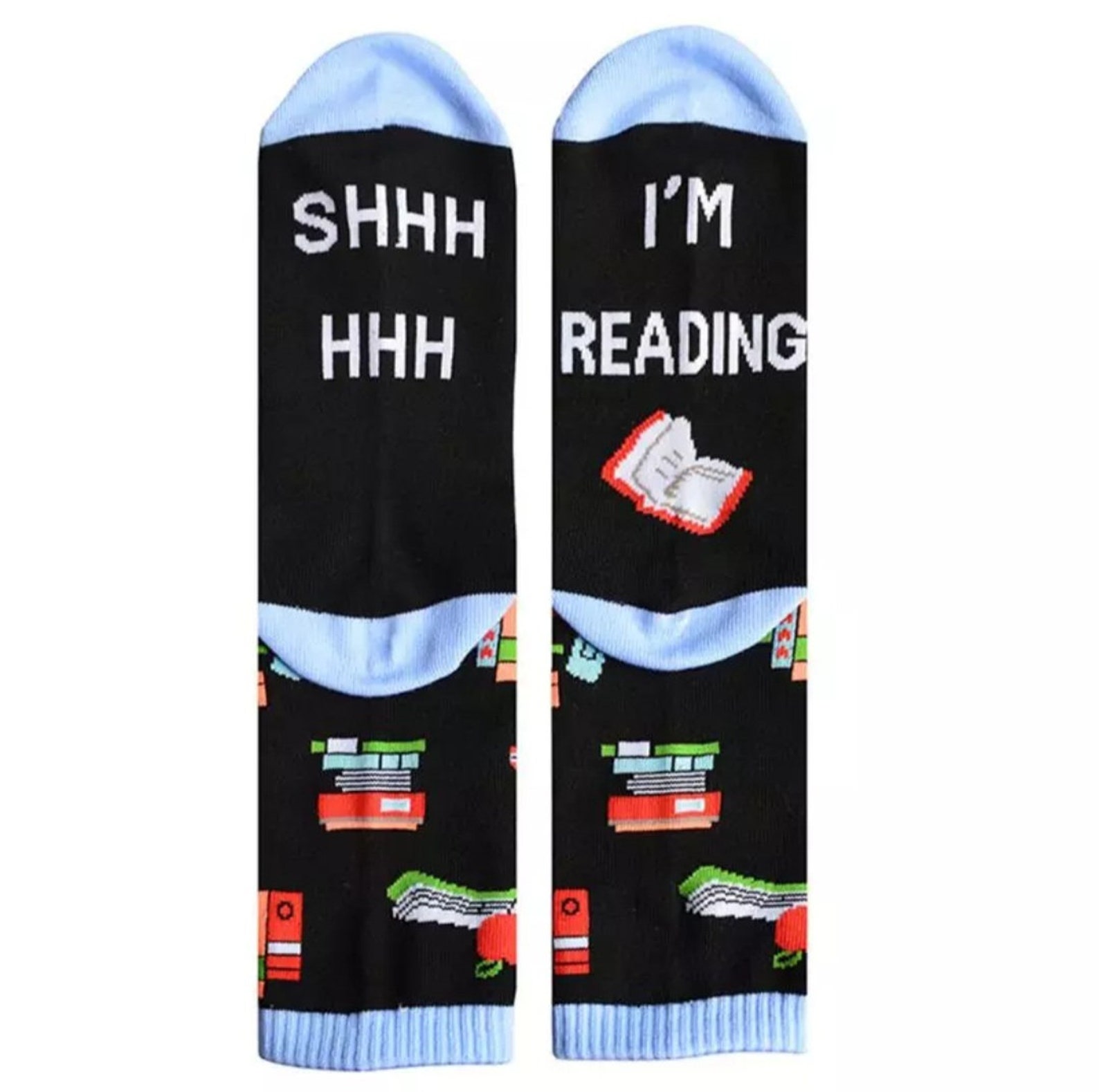 Shhh I'm Reading. Novelty Socks, Bookworm/book Lover Gift Idea. Unisex ...