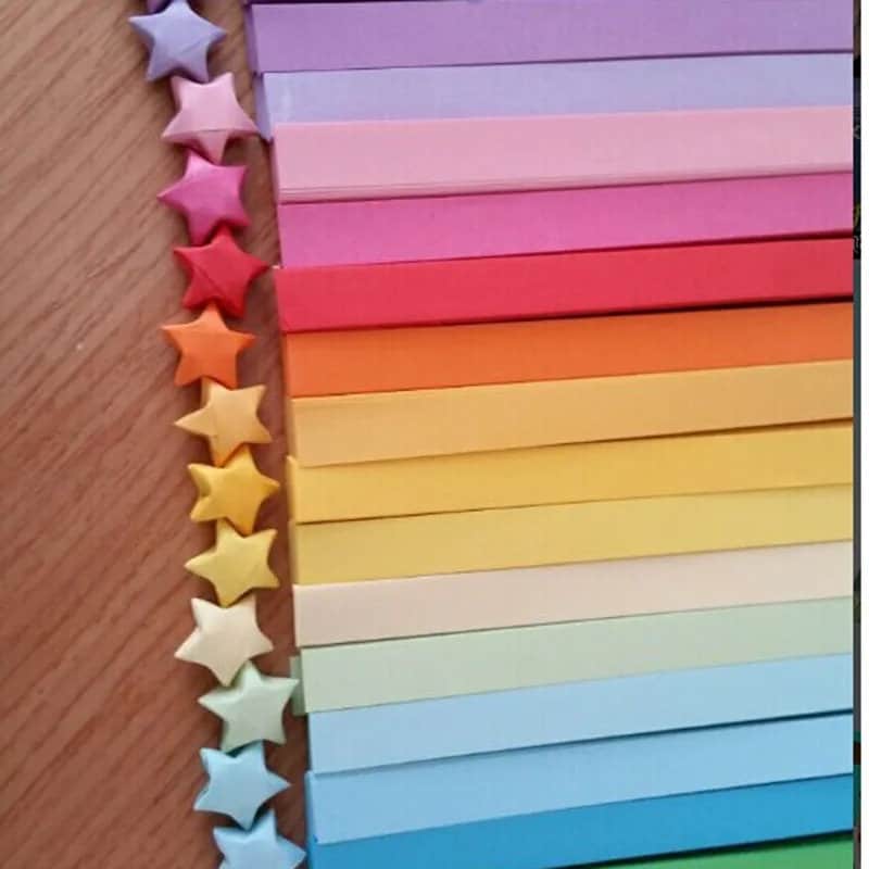 Lucky Star Folding Origami Paper. 90 Strips in Various Colours ...