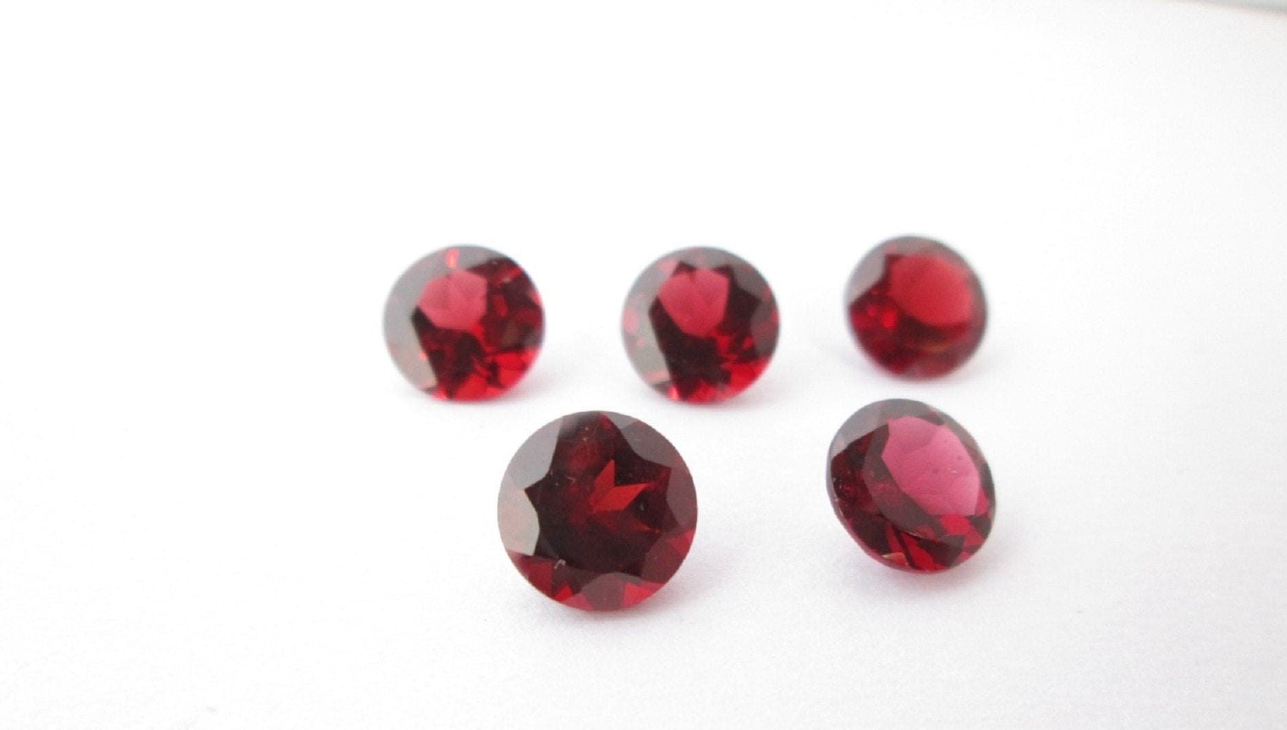 AAA 2-3mm Faceted Round Garnetnatural Red Garnet Lot - Etsy