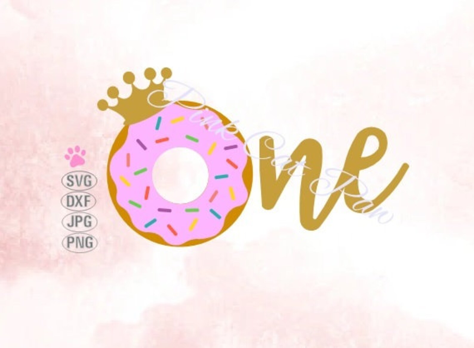 Donut One Svg I'm One Svg Donut Crown Svg Birthday | Etsy